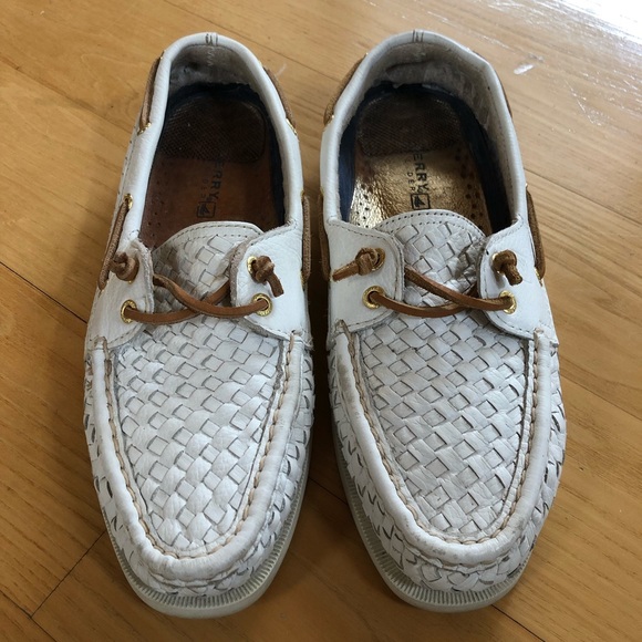 Sperry | Shoes | Sperry Topsider Authentic Woven Leather Boat Shoe ...